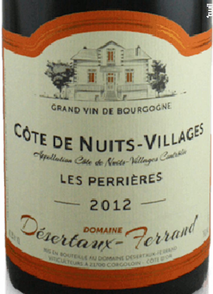 Achat Vin Côte De Nuits Villages Les Perrières Rouge - Domaine ...