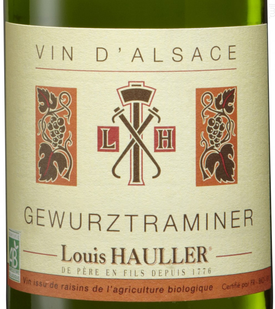 Achat Vin Gewurztraminer Bio Blanc - Louis Hauller - Alsace ...