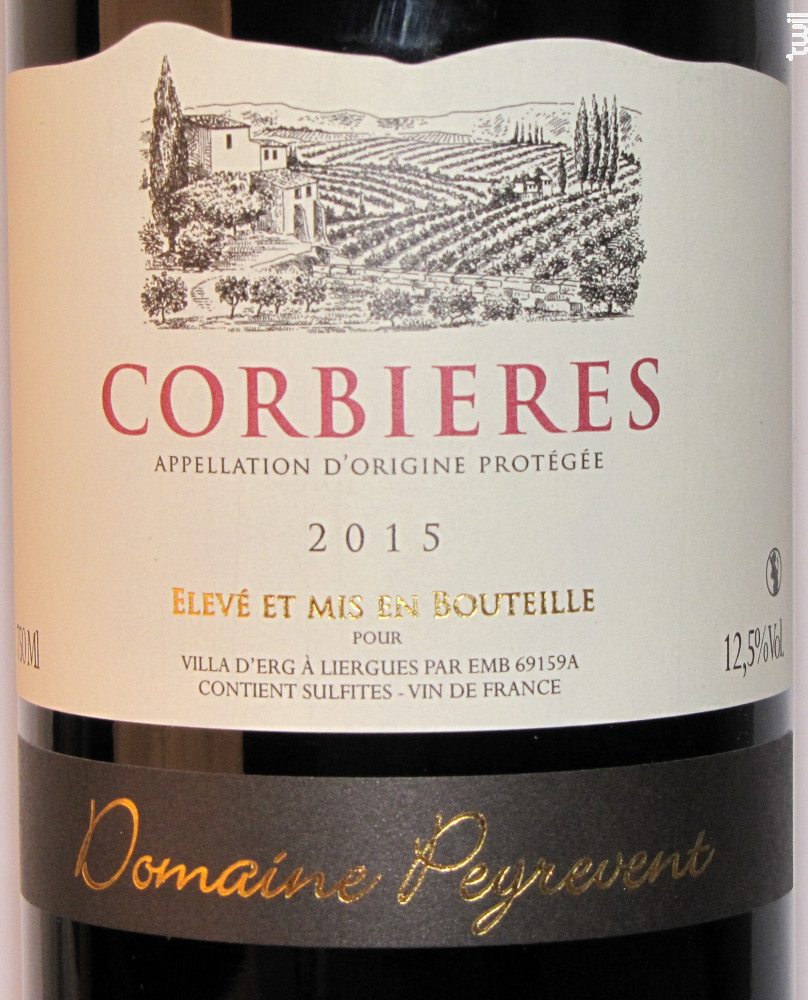 Achat Vin Corbières Rouge - Domaine Peyrevent - Meilleur prix