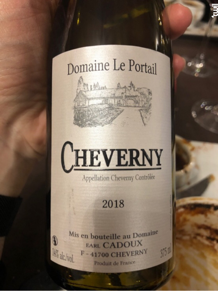 Domaine Le Portail Cheverny 2018 vin Blanc Vallée De La Loire