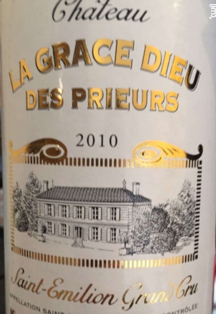 Achat Vin Château La Grace Dieu Des Prieurs Rouge - Saint-Émilion Grand Cru - Meilleur prix