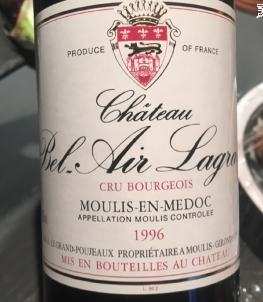 Achat Vin Château Bel-air Lagrave Rouge - Moulis - Meilleur prix