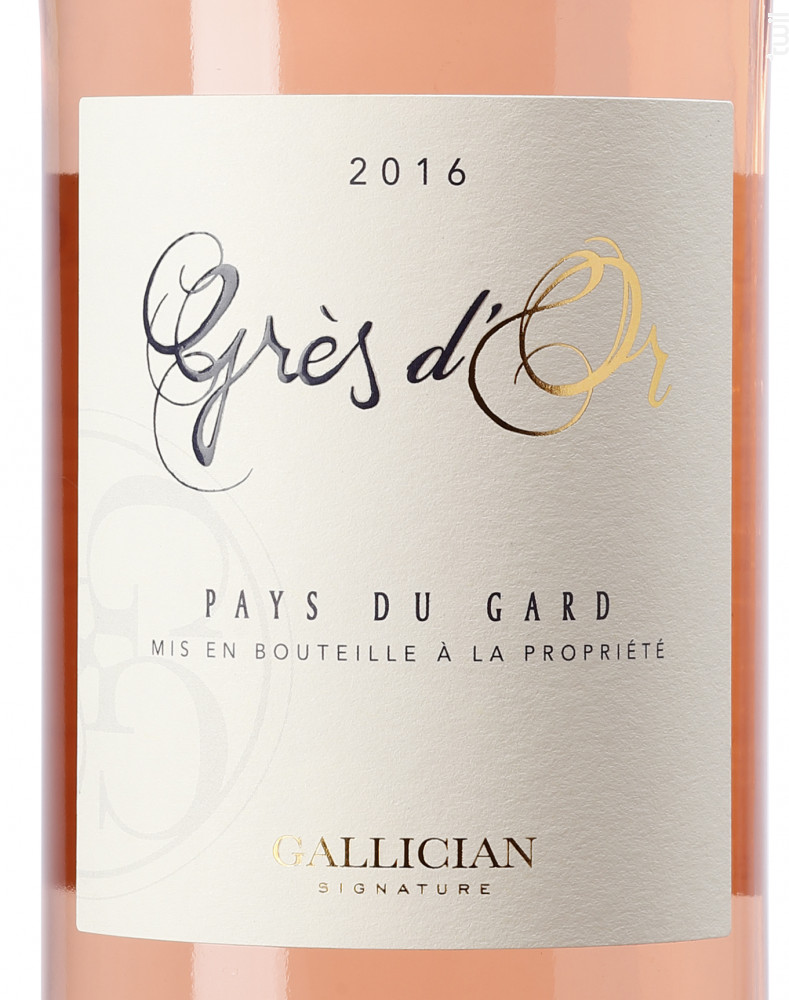 Achat Vin Grès D'or Rosé - La Cave De Gallician - Vin De Pays Du Gard ...
