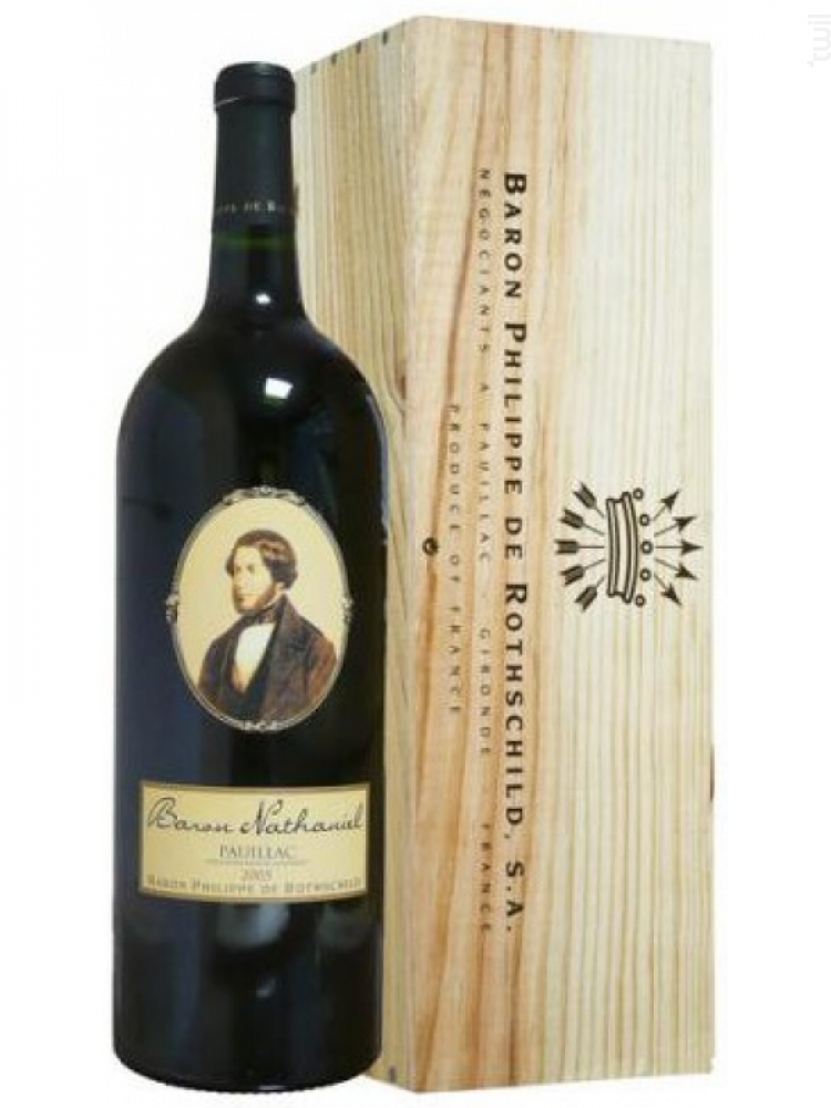 Achat Vin Magnum Cuvée Baron Nathaniel - Caisse Bois Rouge - Baron ...