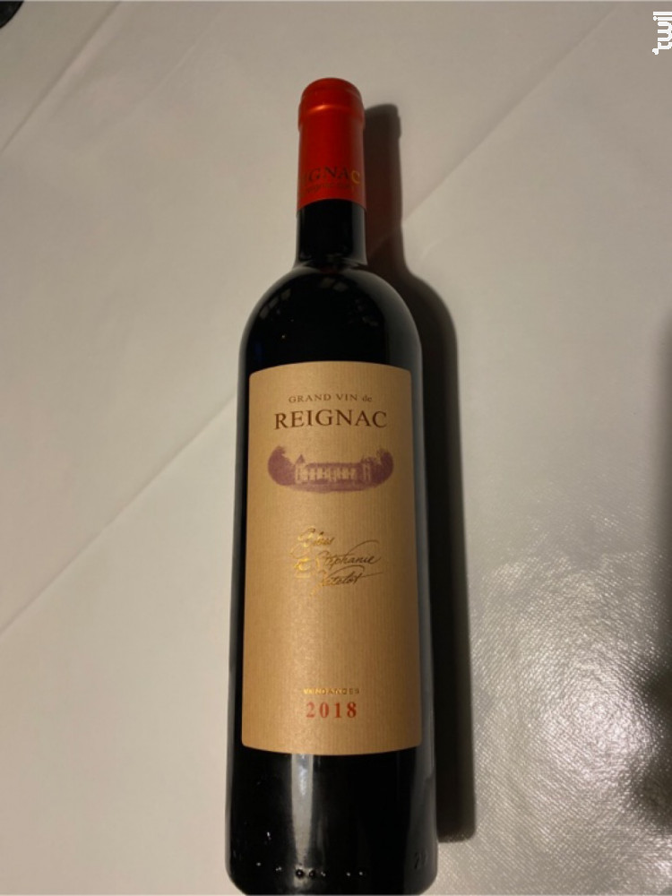 Achat Vin Grand Vin De Reignac Rouge - Château De Reignac - Bordeaux ...