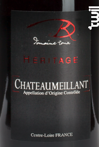 Achat Vin L'heritage Rouge - Domaine Roux - Châteaumeillant - Direct Producteur