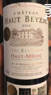 Achat Vin Château Haut Beyzac Rouge - Vignobles Raguenot - Château Haut ...