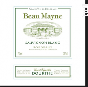 Achat Vin Beau Mayne Blanc - Dourthe - Bordeaux - Meilleur prix